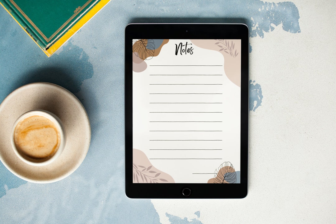 Página de notas imprimible, plantilla de notas rayadas, toma de notas ...