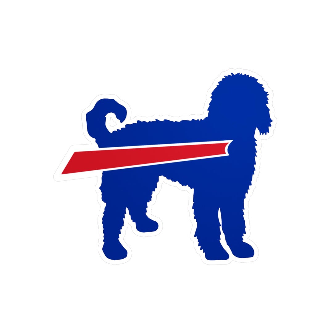 Buffalo Bills Golden Doodle Vinyl Decals - Etsy