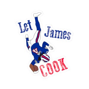 Let James Cook - Buffalo Bills Sticker - Etsy