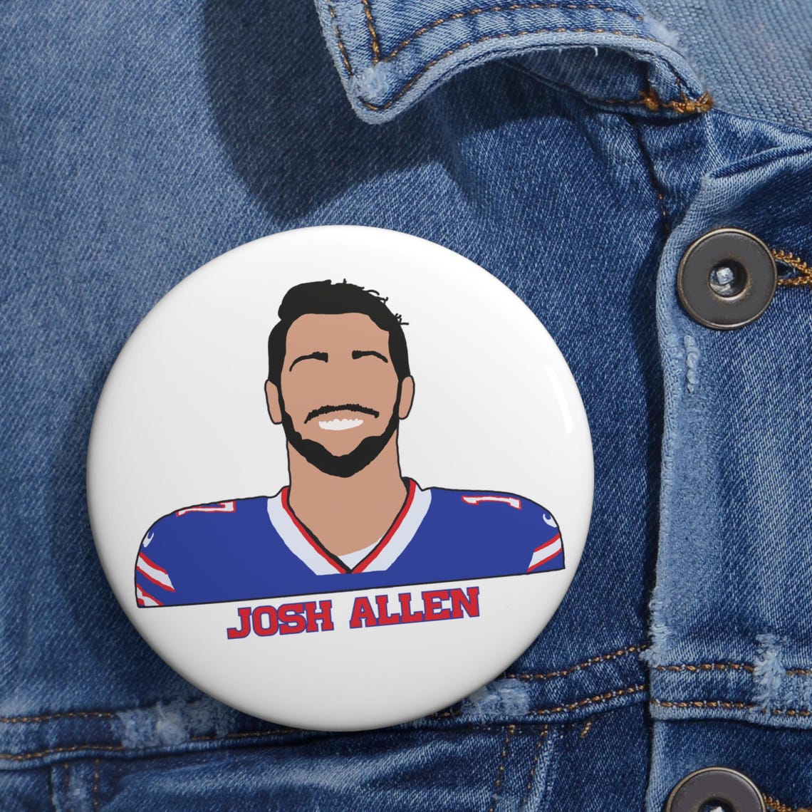 Josh Allen #17 - Buffalo Bills Button - Etsy