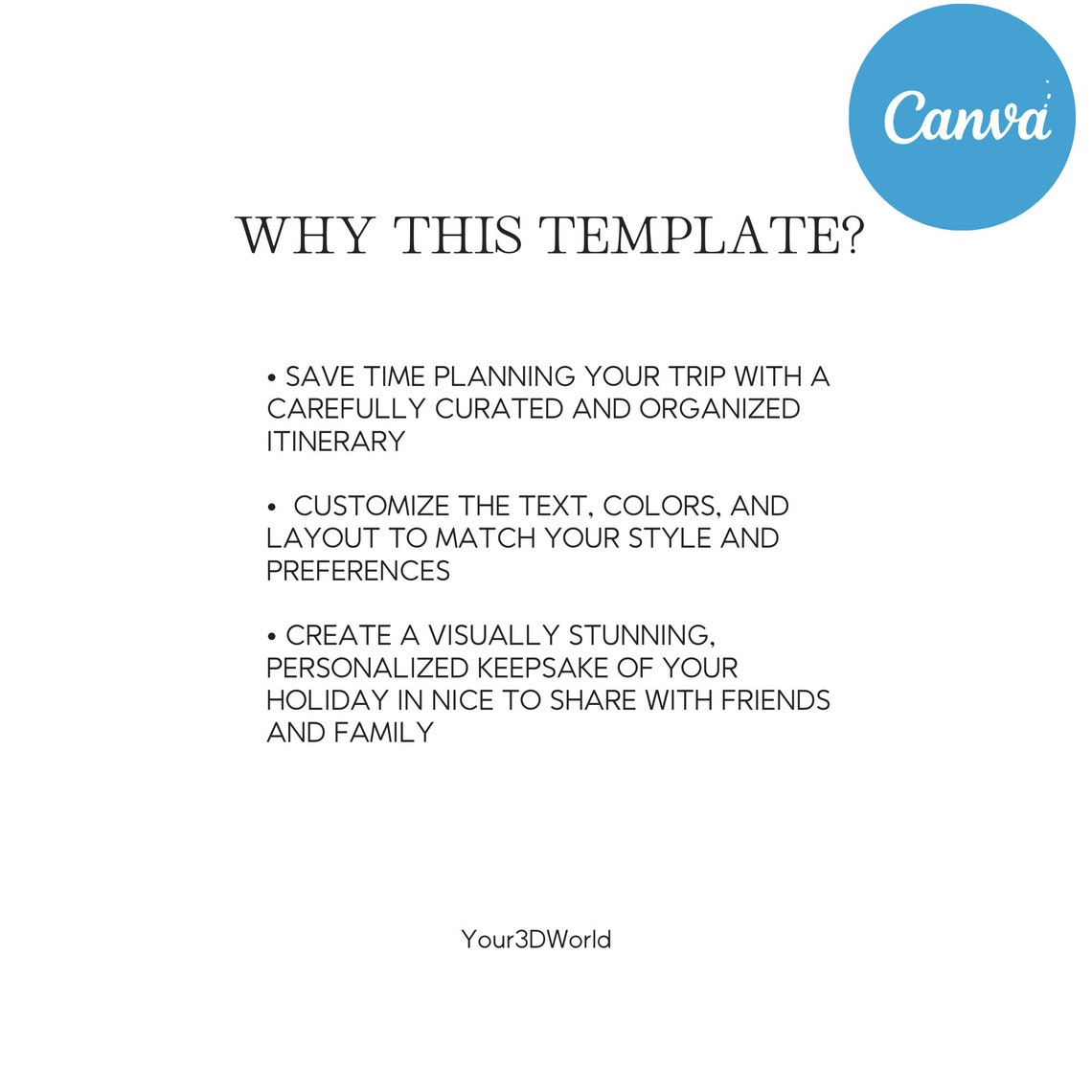 Nice Itinerary 5-day Canva Template | Nice France Travel Planner ...