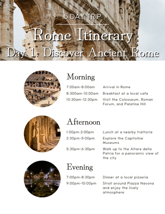 Rome Journey Planner Italy Travel Planner Templates – Wander Off The