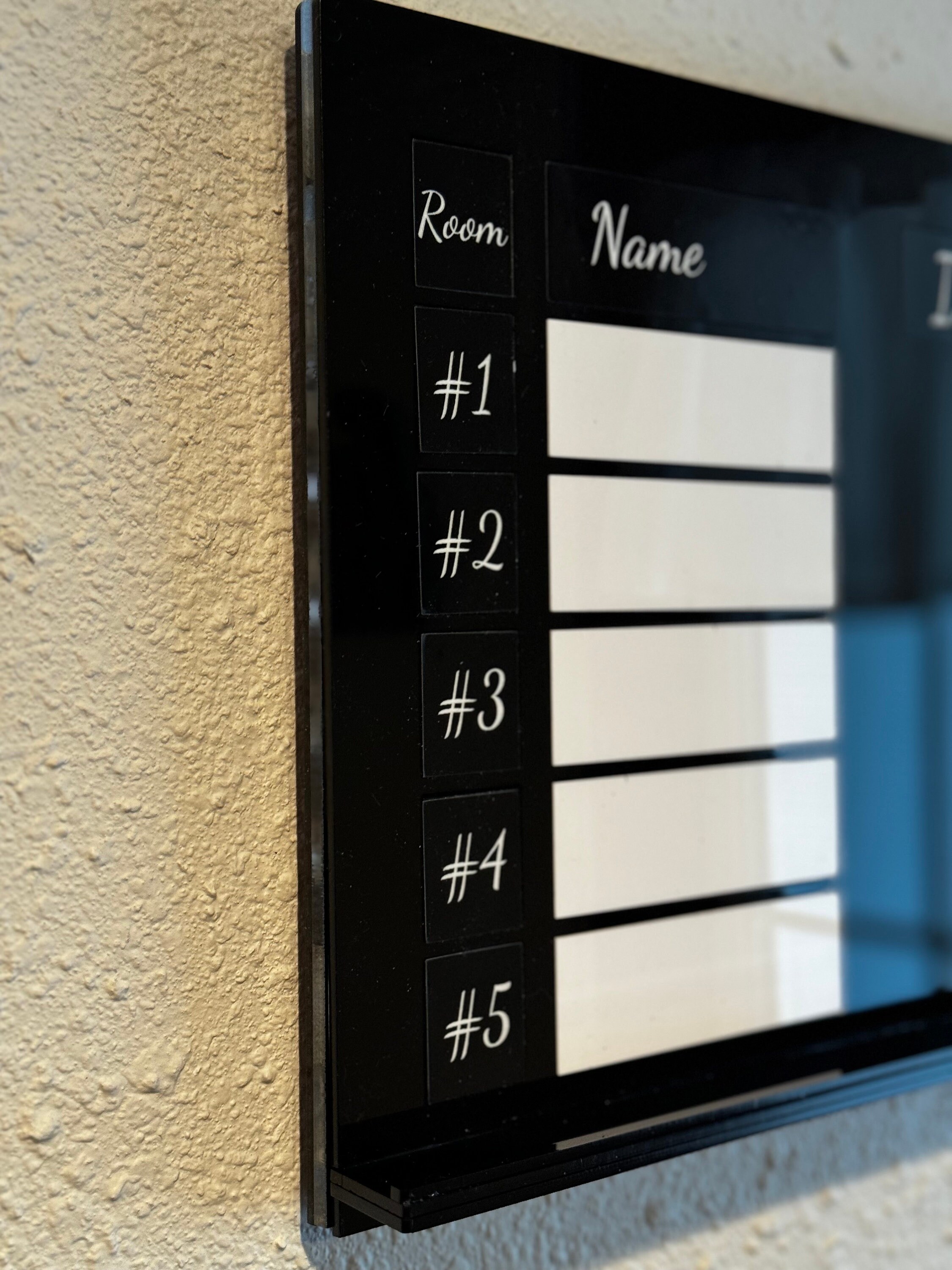 Out of Office Sign With Room s and a Sliding in / Out Section Also a ...