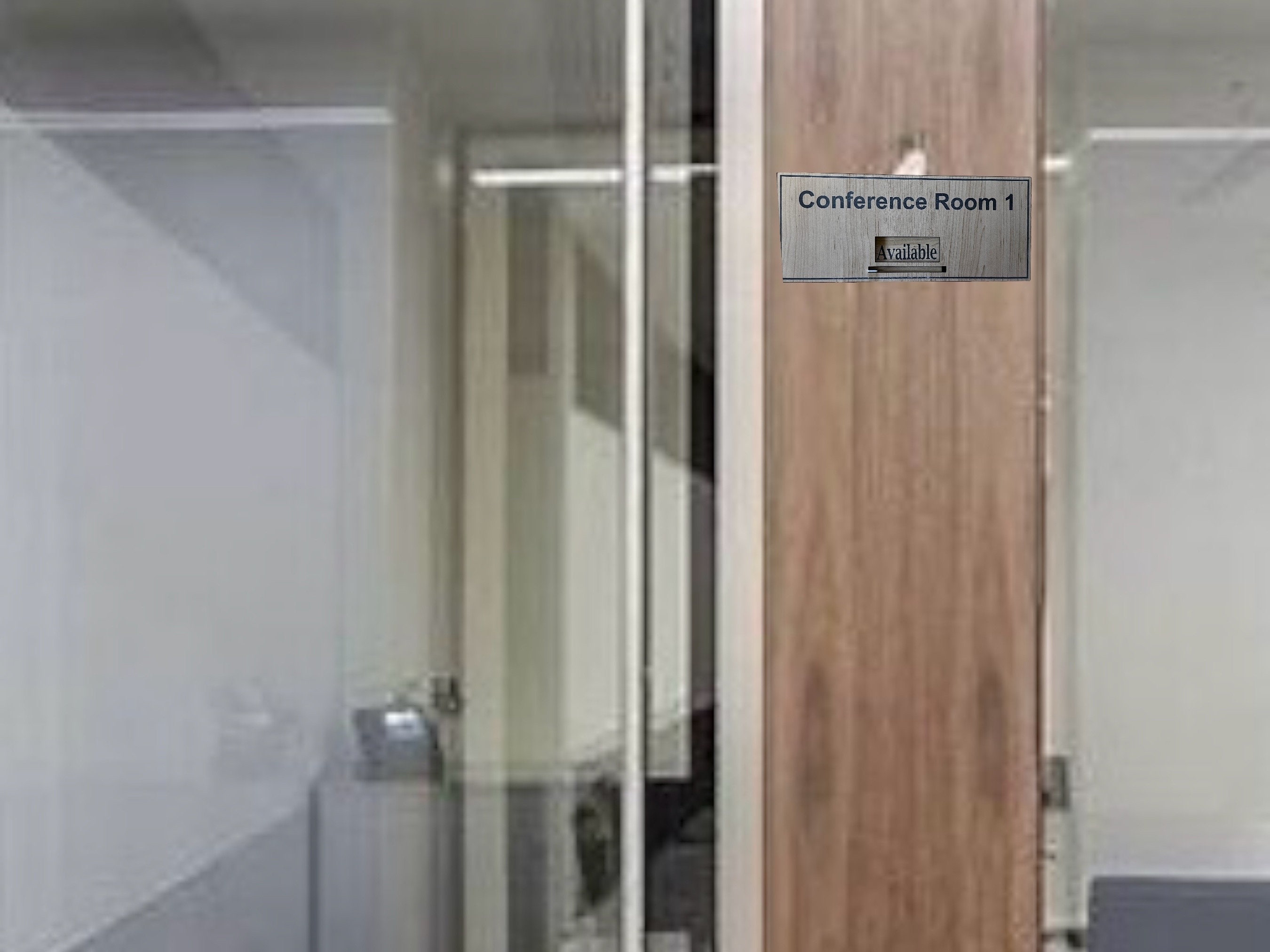 Professional Conference Room Door Sign With a Sliding in Use/available ...