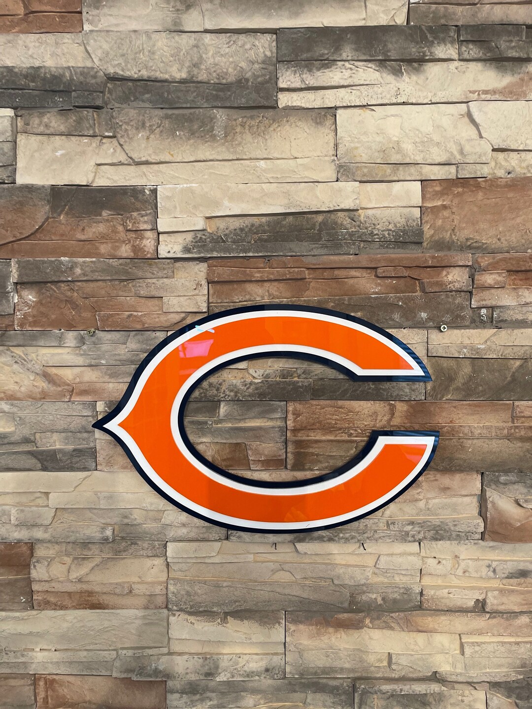 Huge C Football Themed 3d Looking Layered Acrylic Sign. Great for the ...