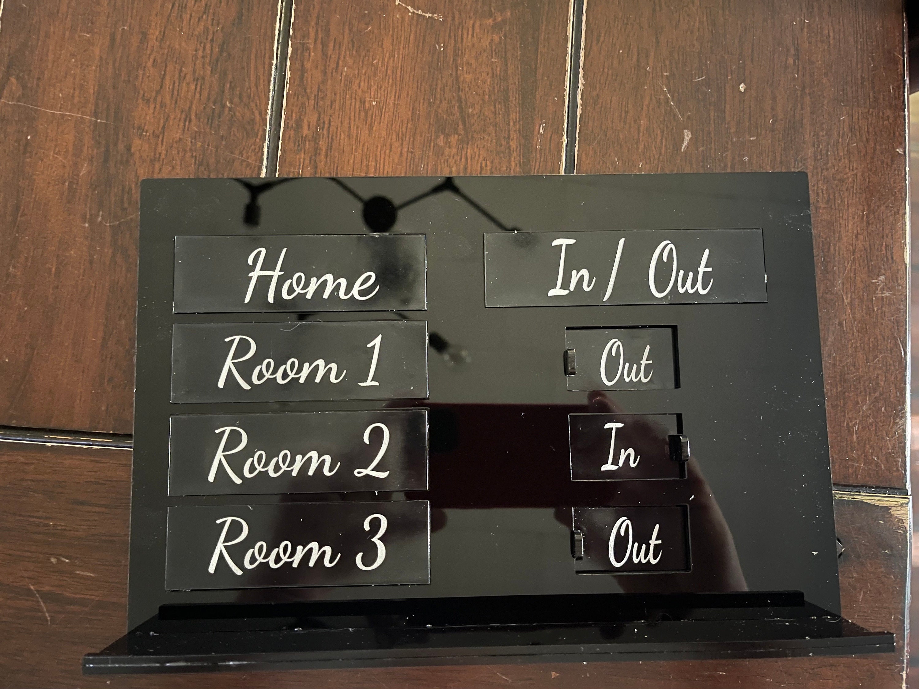 Out of Office Sign With a Sliding In/out With Matching Names. Includes ...