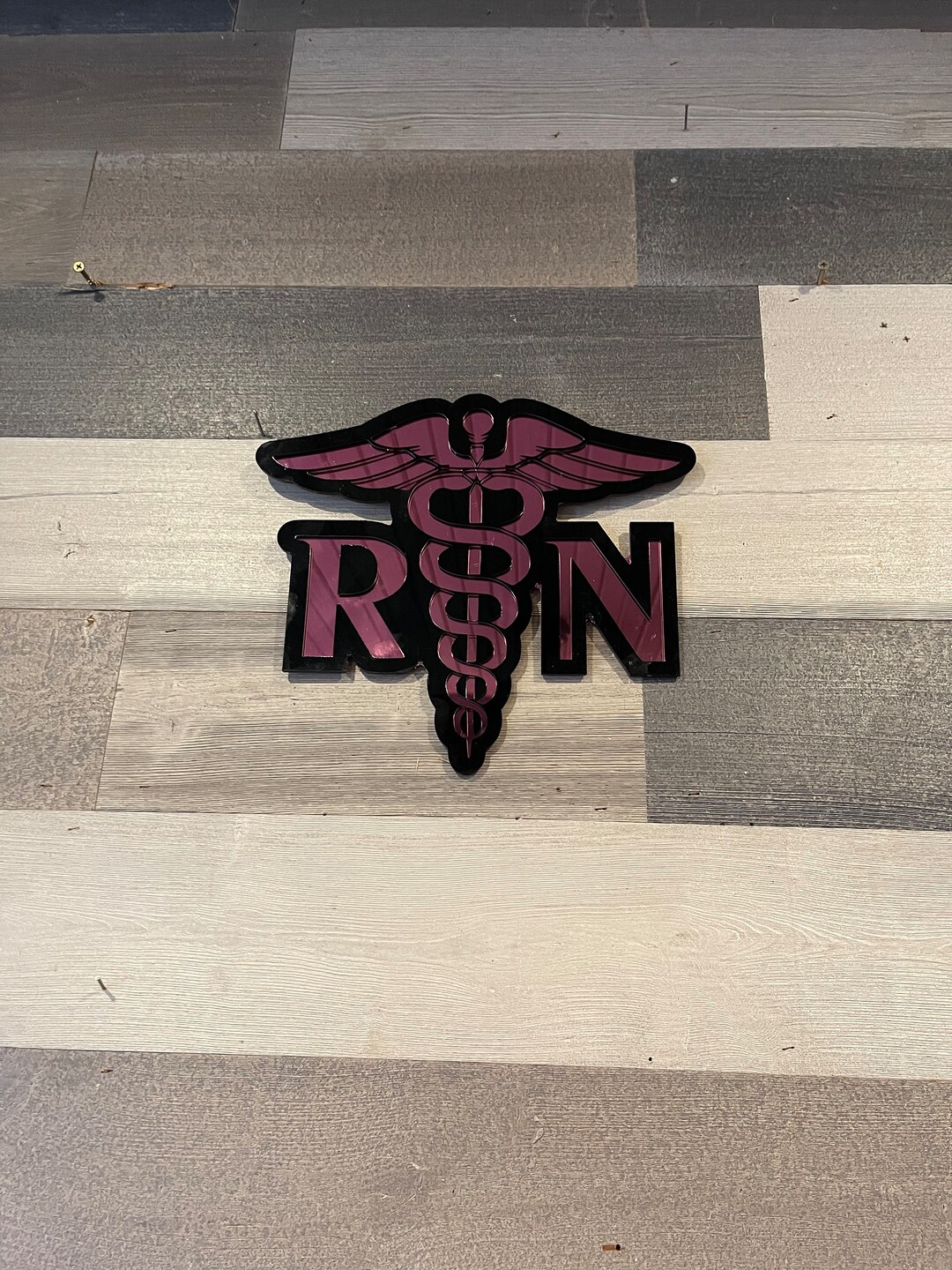 RN Nurse Caduceus Choose You Colors 3d Layered Wall - Etsy