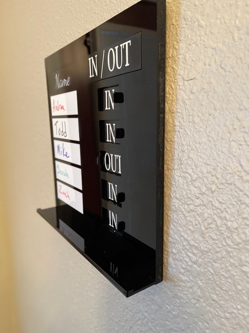 Out of Office Sign With a Sliding in / Out. NO COMMENT Section Area to ...