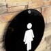 6 Round 3D Restroom Acrylic Sign Bathroom Signs Office - Etsy