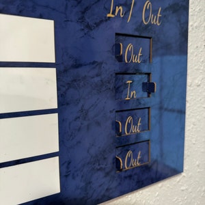 Wood Grain Out of Office Sign With a Sliding In/out, With Engraved ...