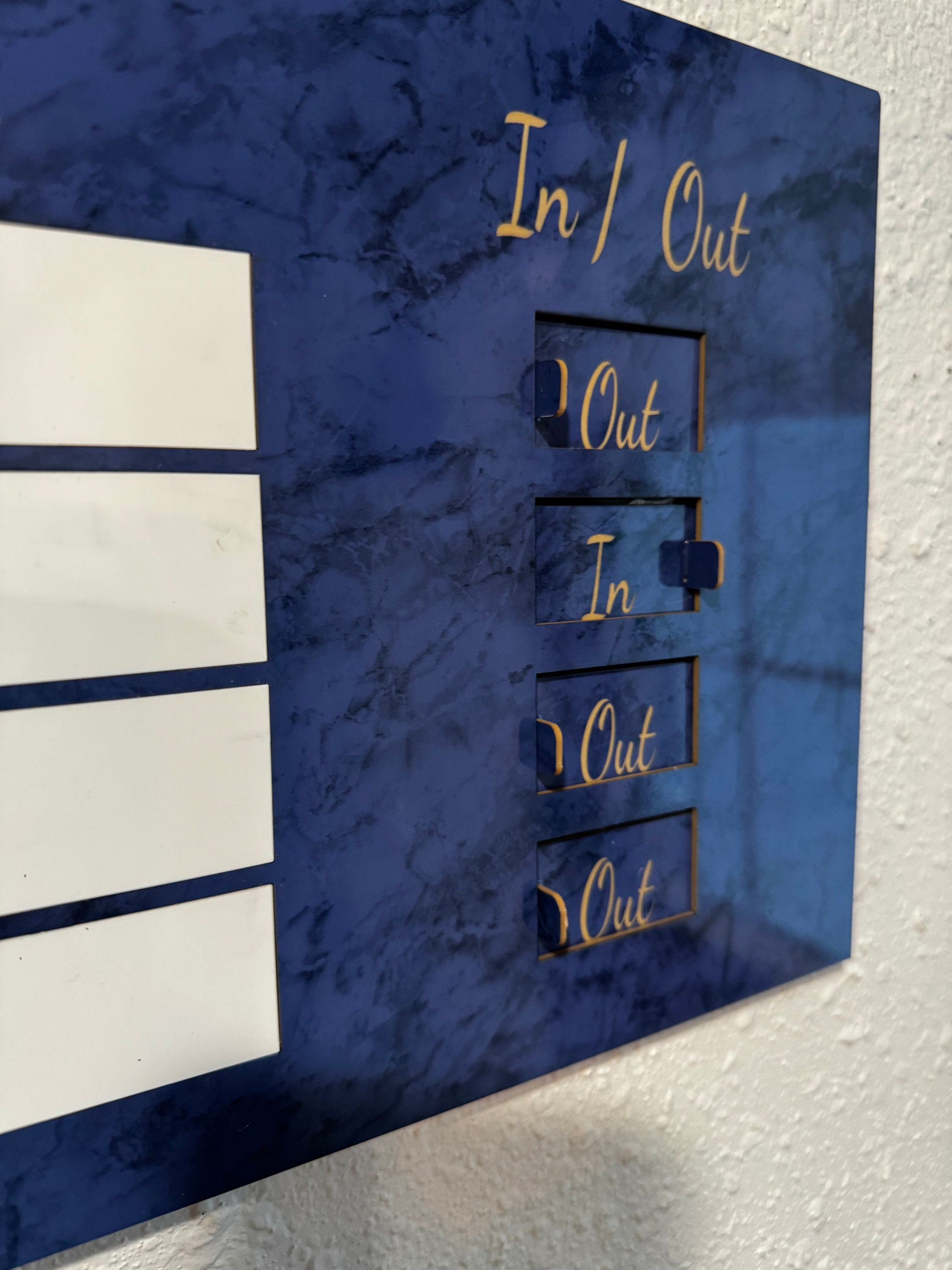 Wood Grain Out of Office Sign With a Sliding In/out, With Engraved ...