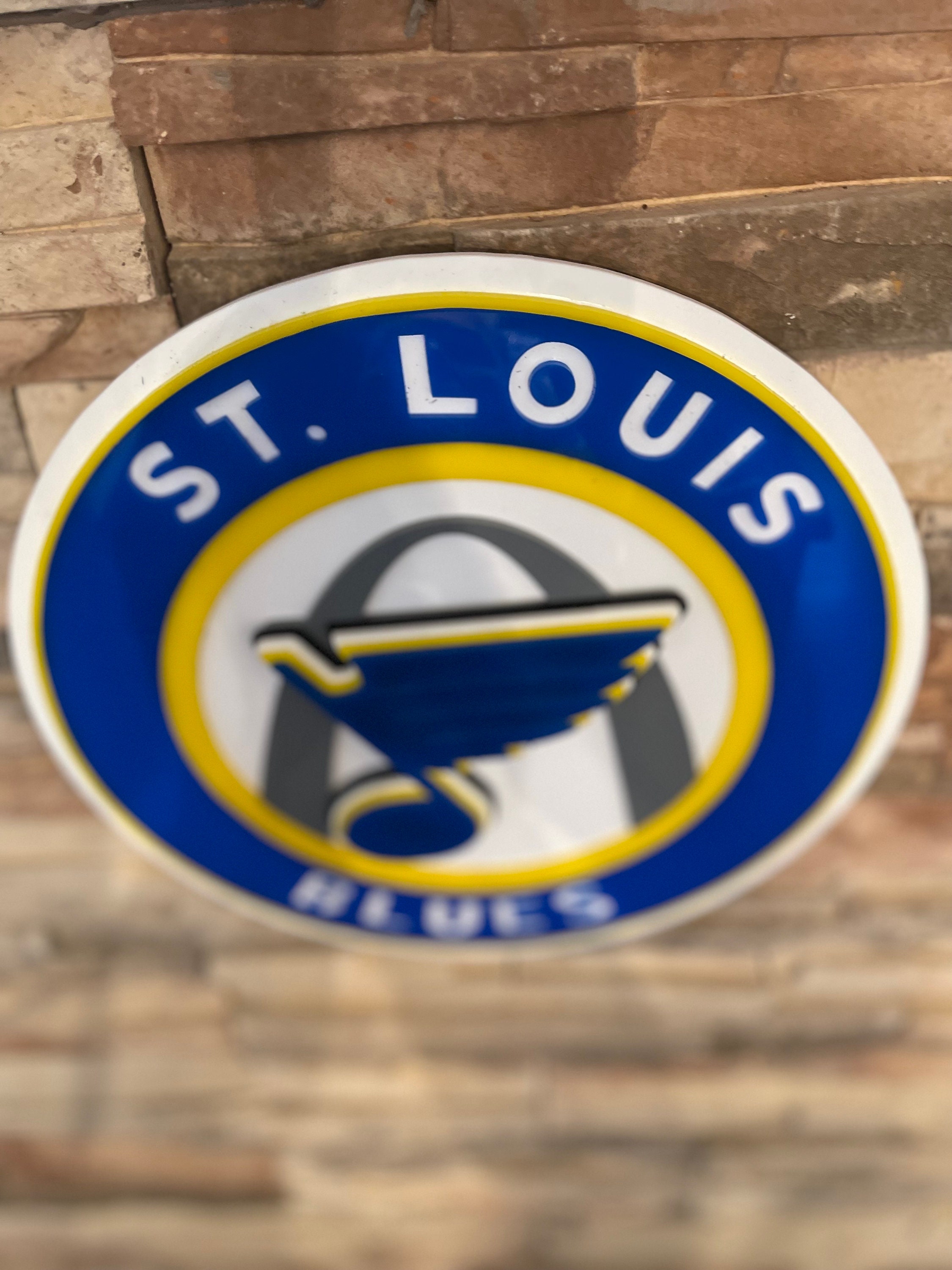 St Louis Hockey Sign. Blue Inspired 3d Looking Layered Sign. - Etsy