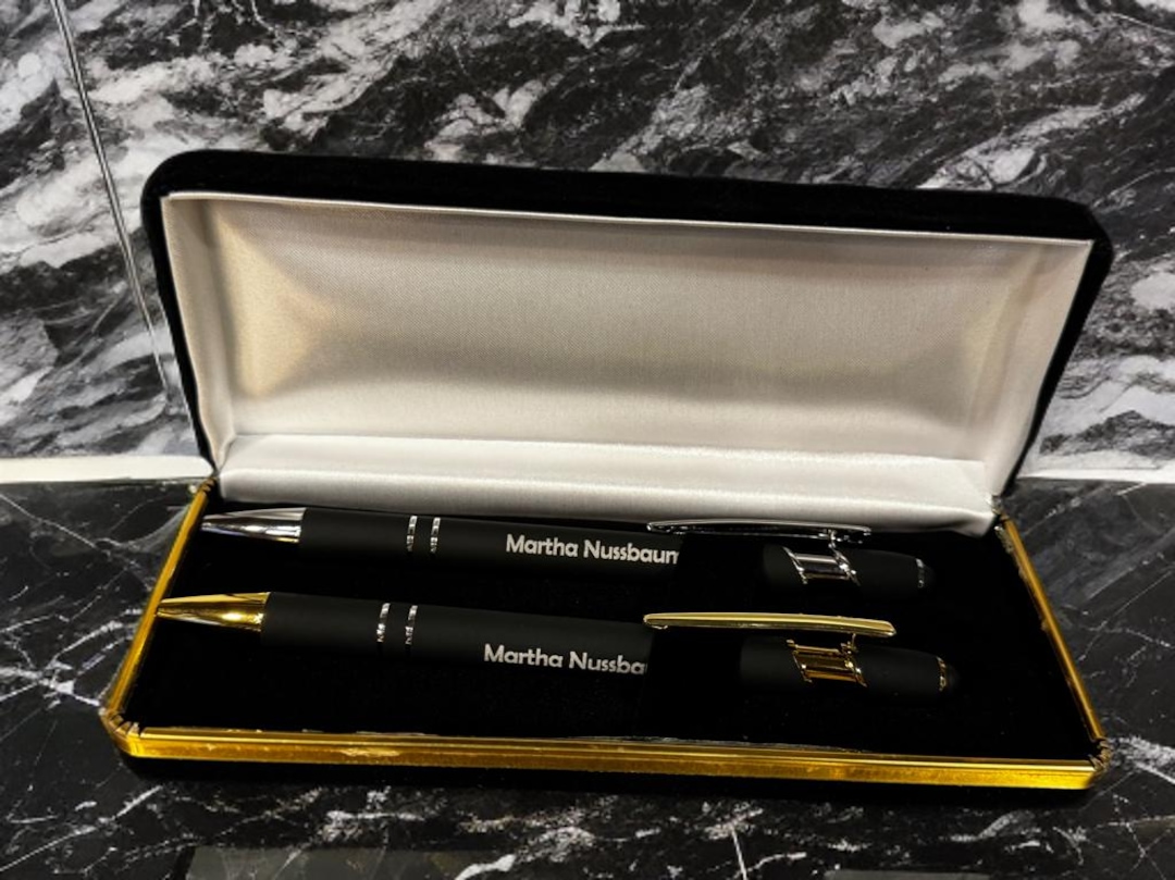 2 Engraved Pens With Velvet Gift Box, Luxury Pen, Personalized Gift for ...