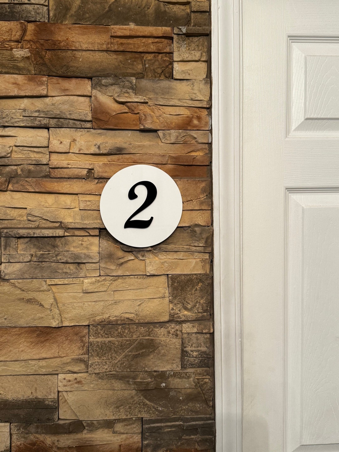 6 Rd. 3D Room Number Acrylic Sign. Apartment Numbers. Choose the Color ...