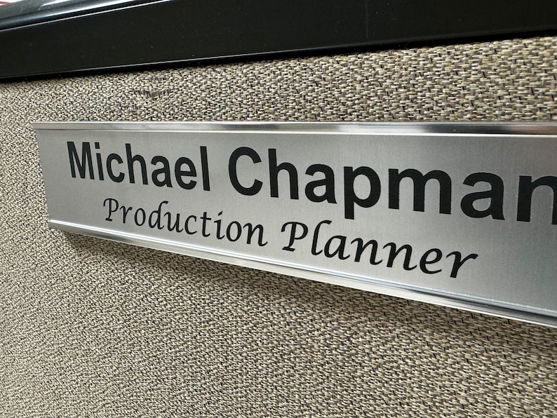 Custom Office or Cubicle Door Name Plate, Multiple Colors - Etsy