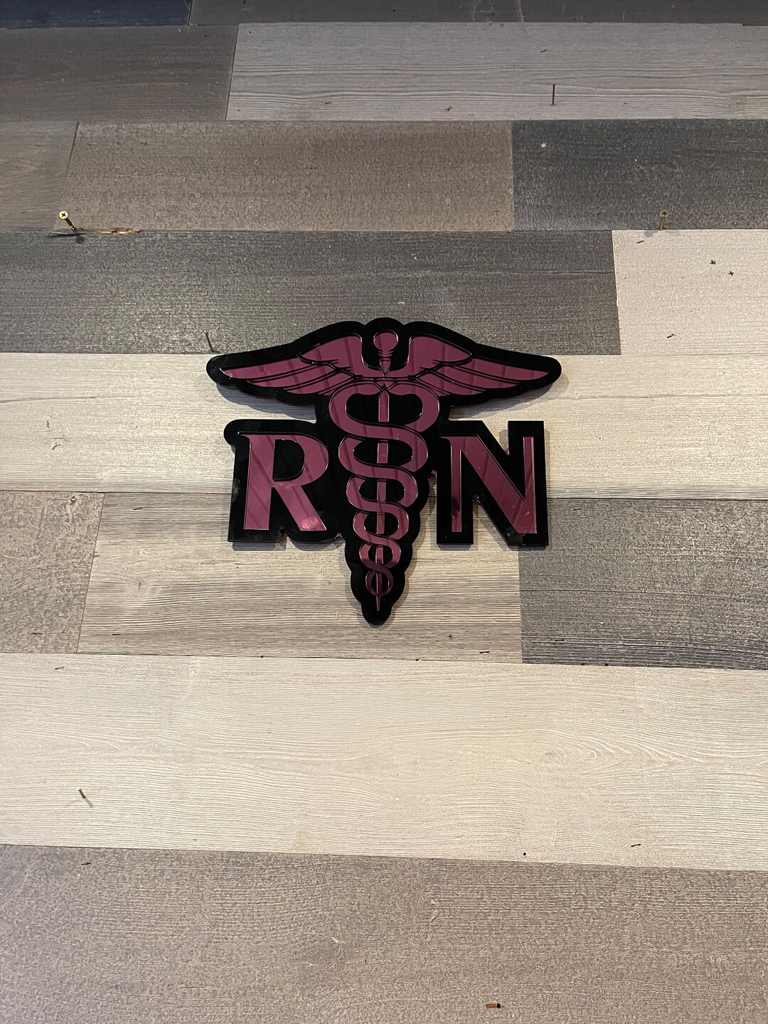 RN Nurse Caduceus Choose You Colors 3d Layered Wall Decoration. - Etsy
