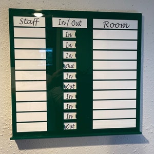 Out of Office Sign With a Sliding in / Out. Includes a Comment Section ...