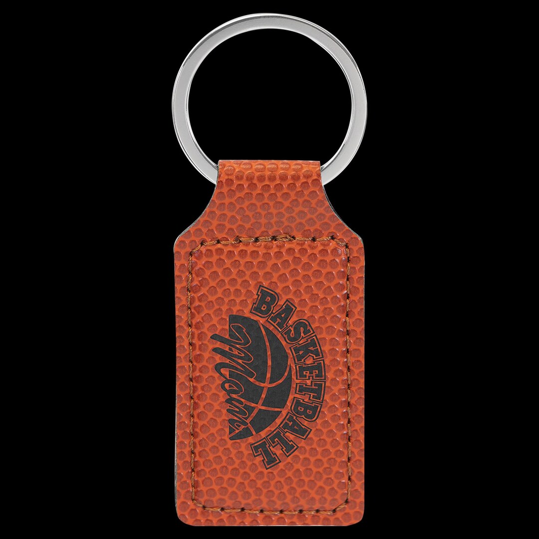 Rectangle Basketball Leatherette Key Chain for Camping Hiking Boating ...