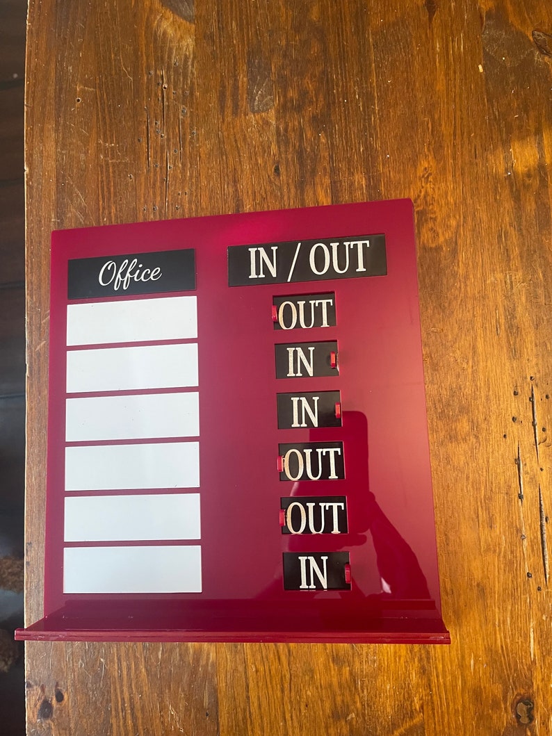 Out of Office Sign With a Sliding In/out With Matching Names. - Etsy