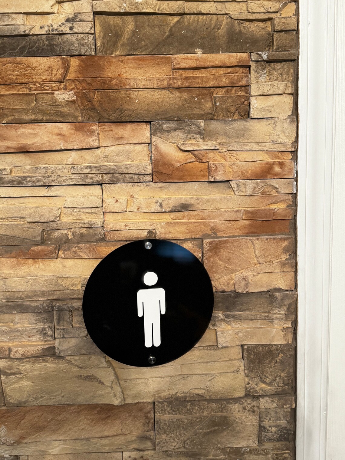 6 Round 3D Restroom Acrylic Sign Bathroom Signs Office - Etsy