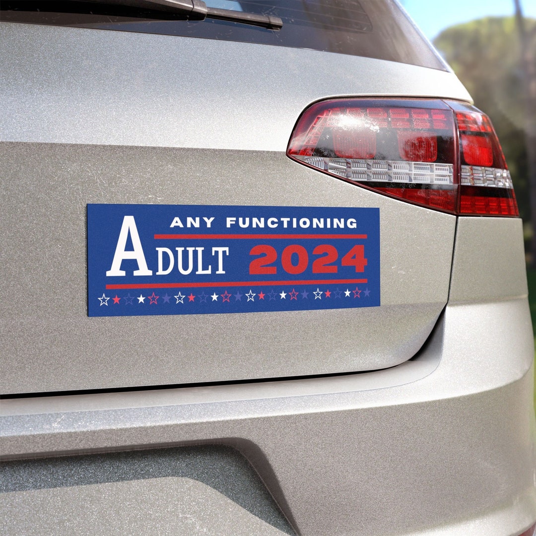 Vote Any Functioning Adult 2024 Car Magnets, Please Get Out Vote 24 ...