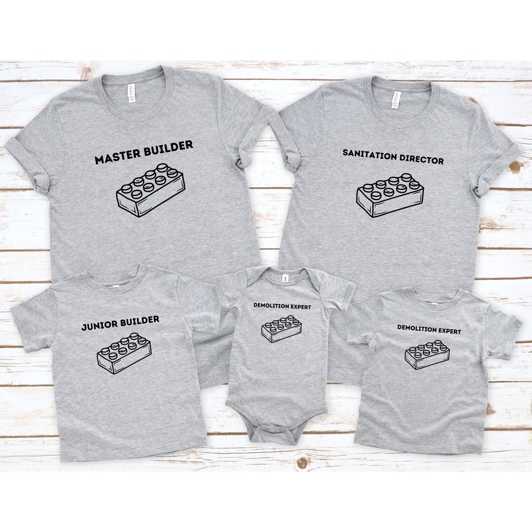 Master Builder - AFOL - Family Brick Shirts - Matching Brick T-shirts ...