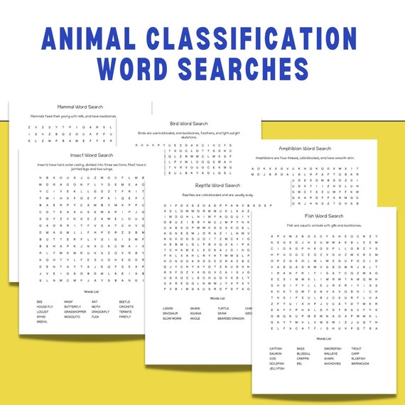 Animal Taxonomy For Kids