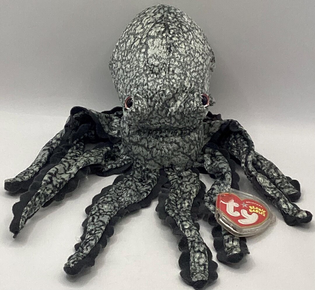 Opie-red Eyes TY Warner Octopus Beanie Baby - Etsy
