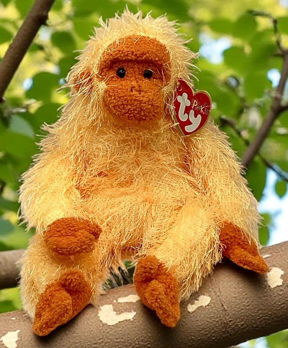 Zig-zag & Trapeze Punkies Monkey TY Beanie Baby Set - Etsy
