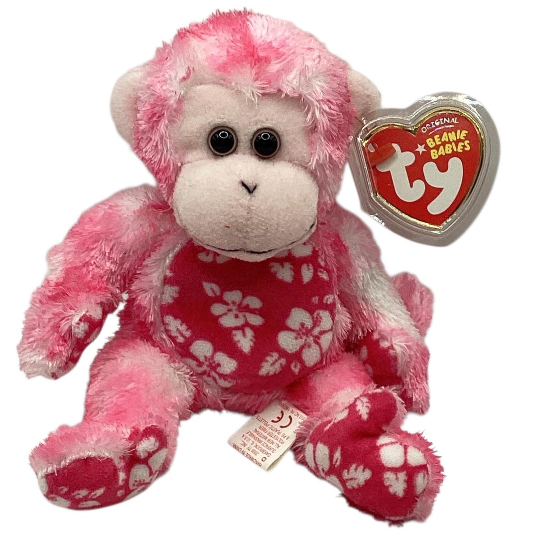 Sunset Tie-dyed Monkey TY Beanie Baby - Etsy