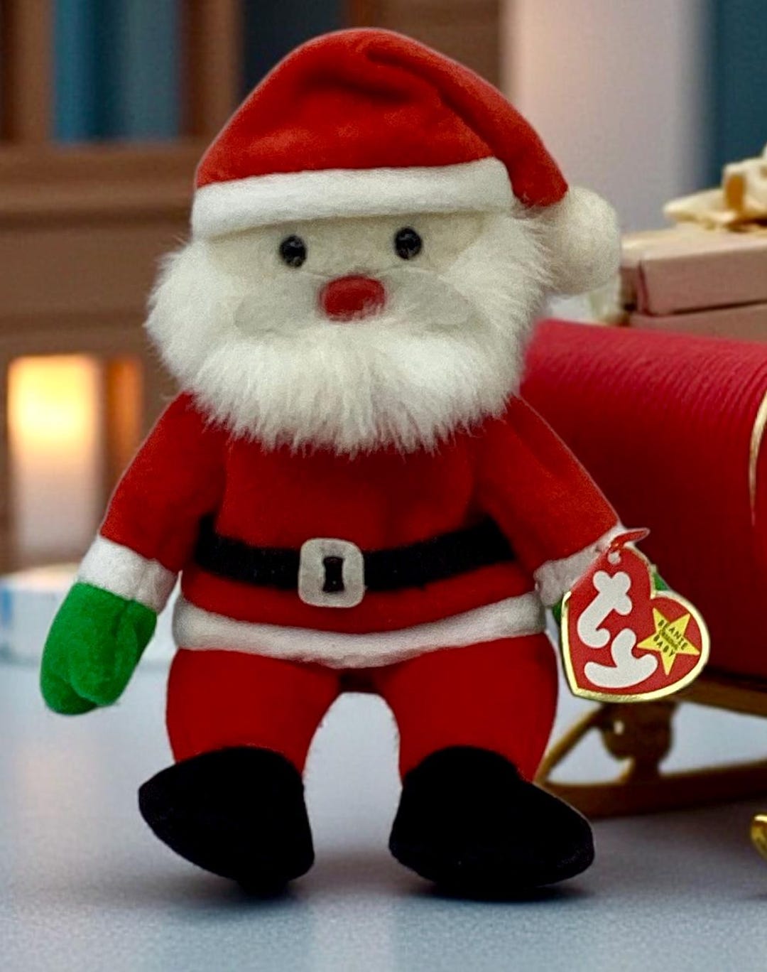 Santa the Santa Claus TY Beanie Baby - Etsy