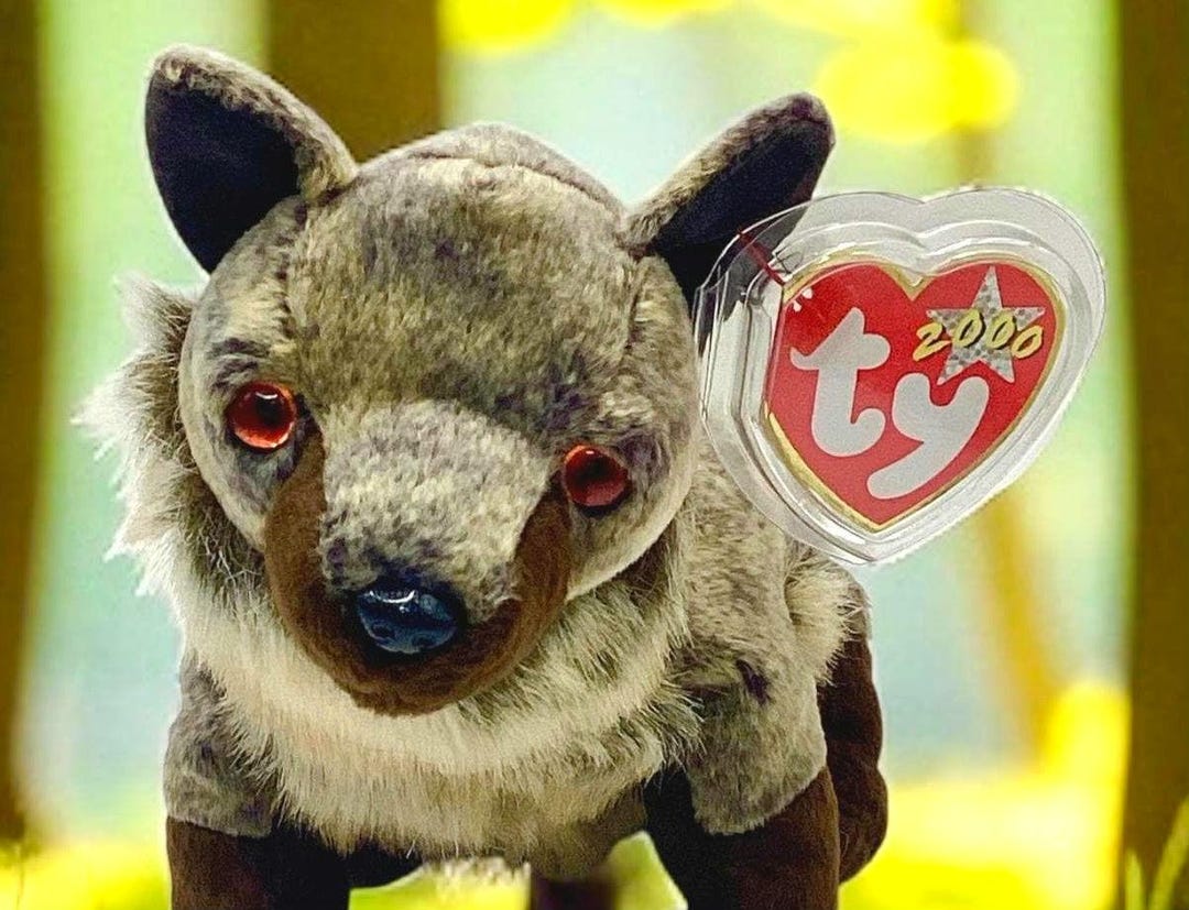 Howl the Gray Wolf TY Beanie Baby - Etsy
