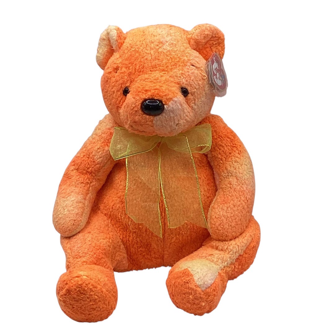 Tangerine Tie-dyed Terry Cloth TY Beanie Buddy - Etsy