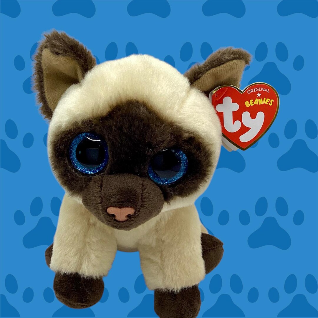 Jaden TY Beanie Baby Siamese Cat - Etsy