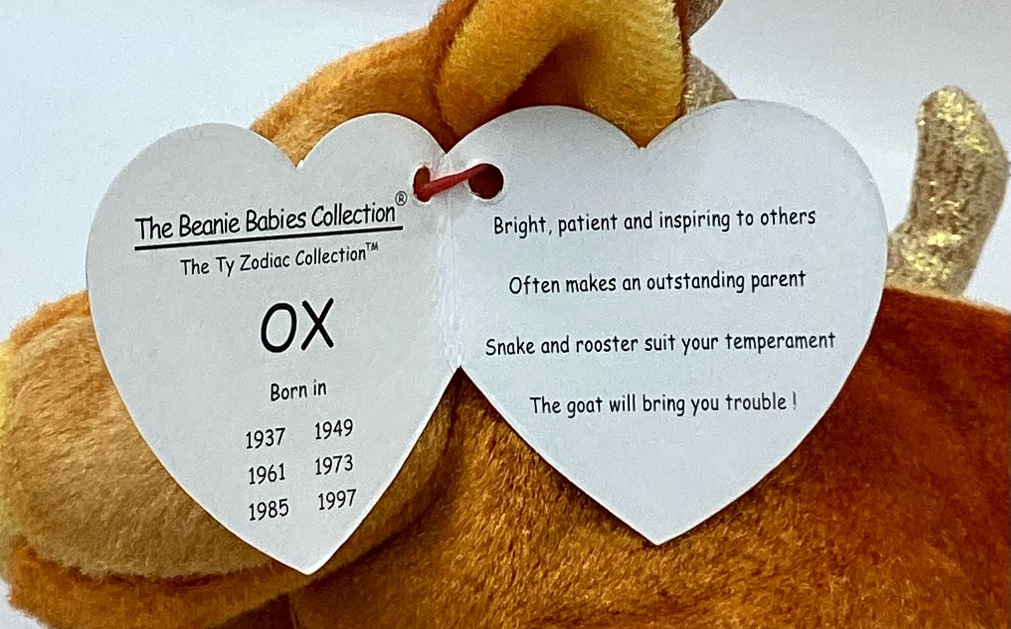 Ox Chinese Zodiac TY Beanie Baby - Etsy