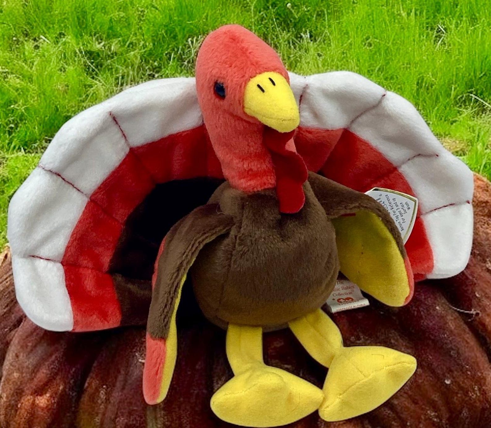 Gobbles the Turkey TY Beanie Baby and Buddy Set - Etsy
