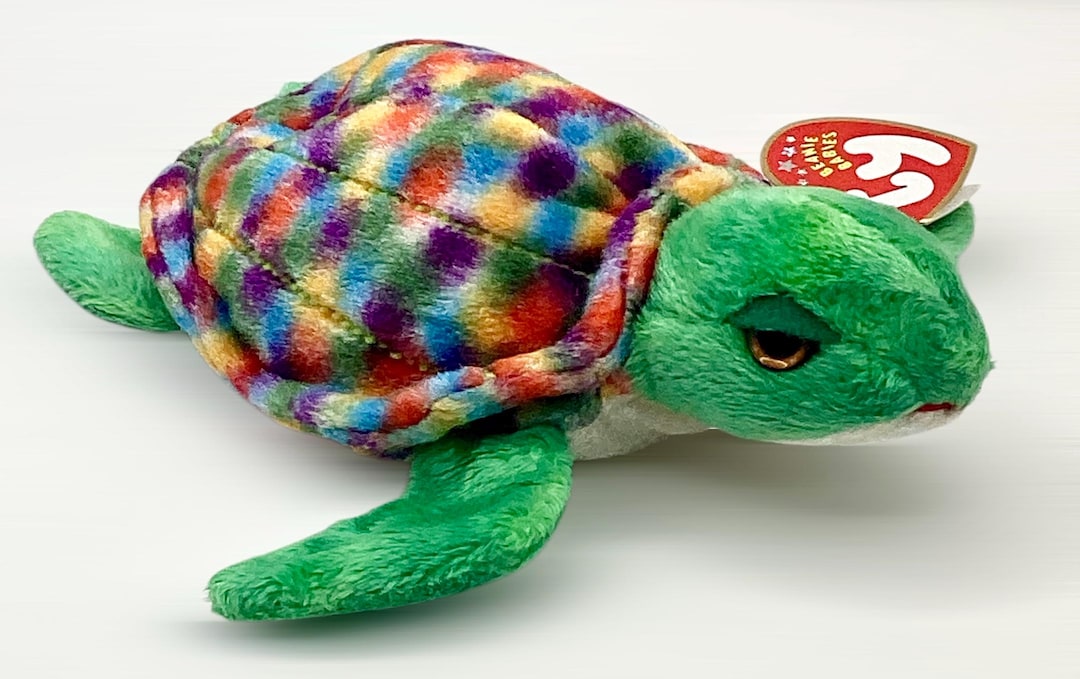 Zoom the Multicolored TY Beanie Baby Turtle - Etsy