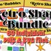 Retro Shapes Bundle PNG SVG | Instant Download | Print on Demand ...