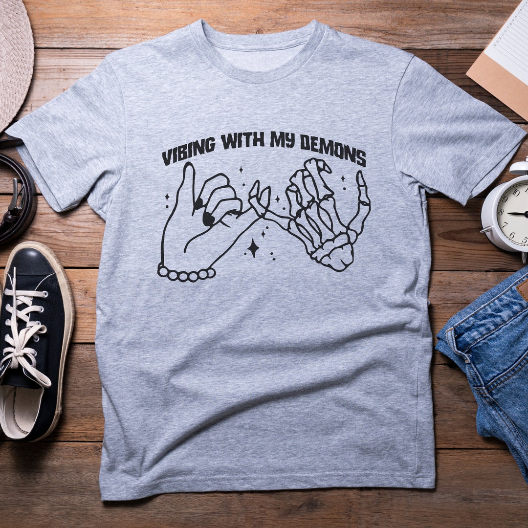 Vibing With My Demons PNG | Skeleton Pink Promise | Shirt Design ...