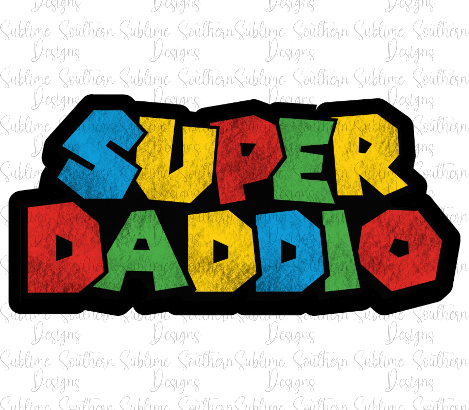 Super Daddio PNG File | Super Mario Dad Graphic Tee | Sublimation DTF ...