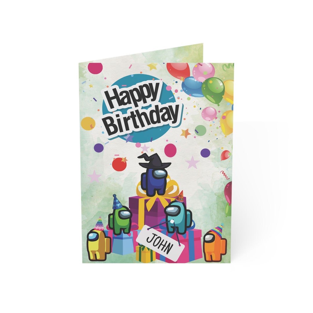 Personalized Among Us Birthday Card Imposter Among Card - Etsy