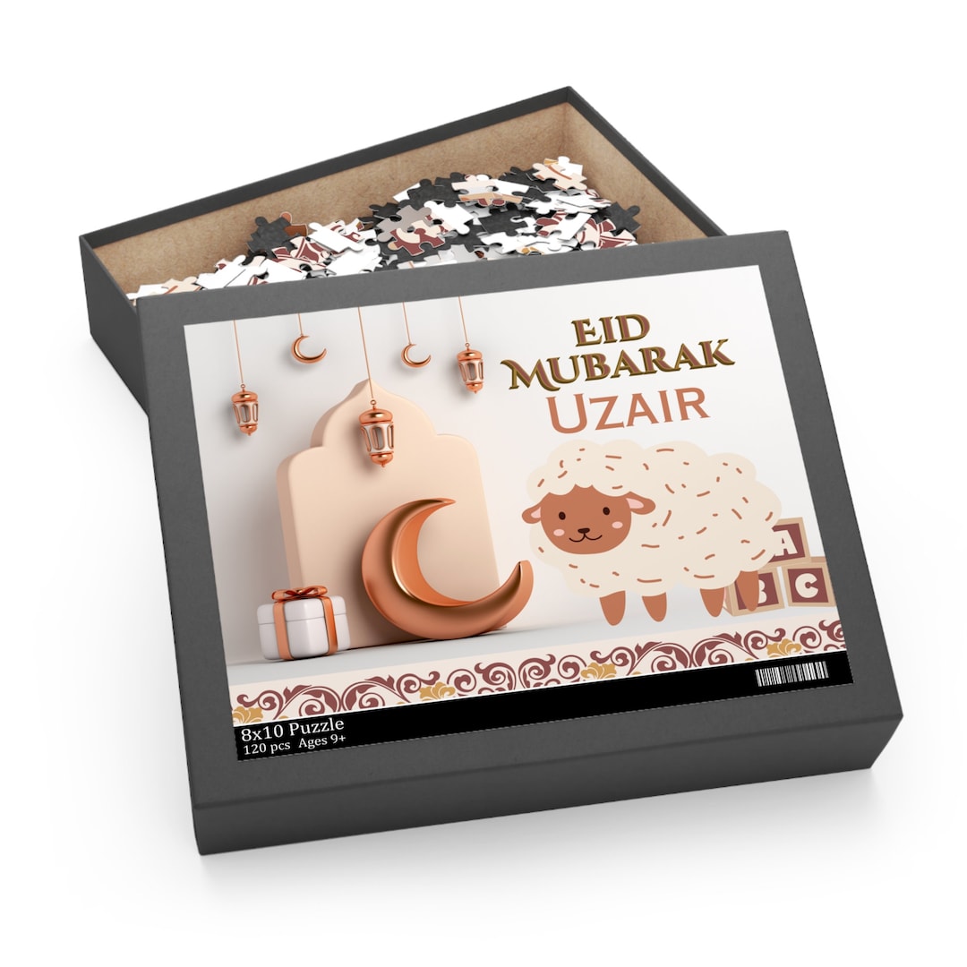 PERSONALIZED EID MUBARAK Puzzle for Muslim Kids (120-piece) Islamic ...