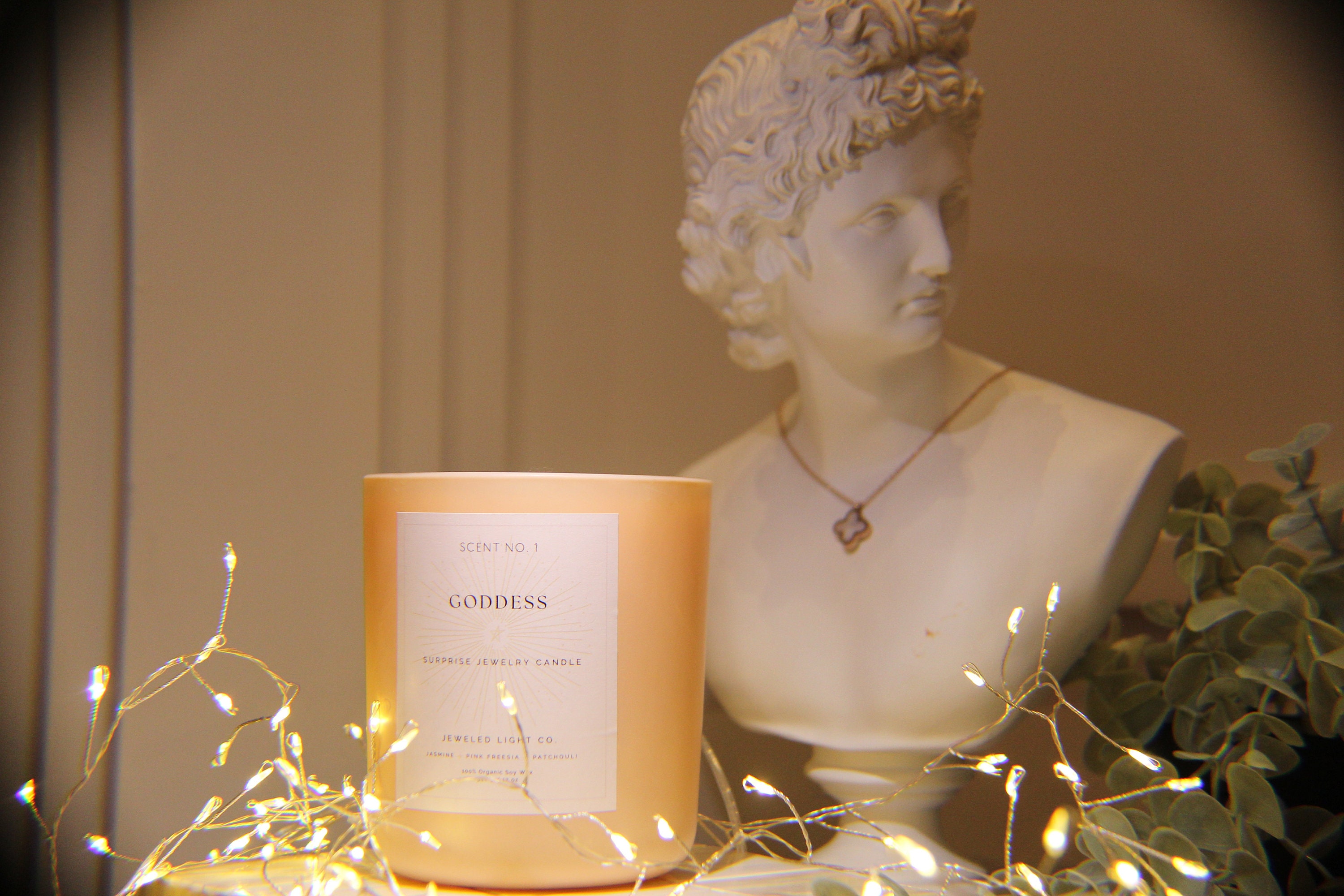 Goddess Jewelry Candle Luxury Wooden Wick Soy Candle W/ - Etsy
