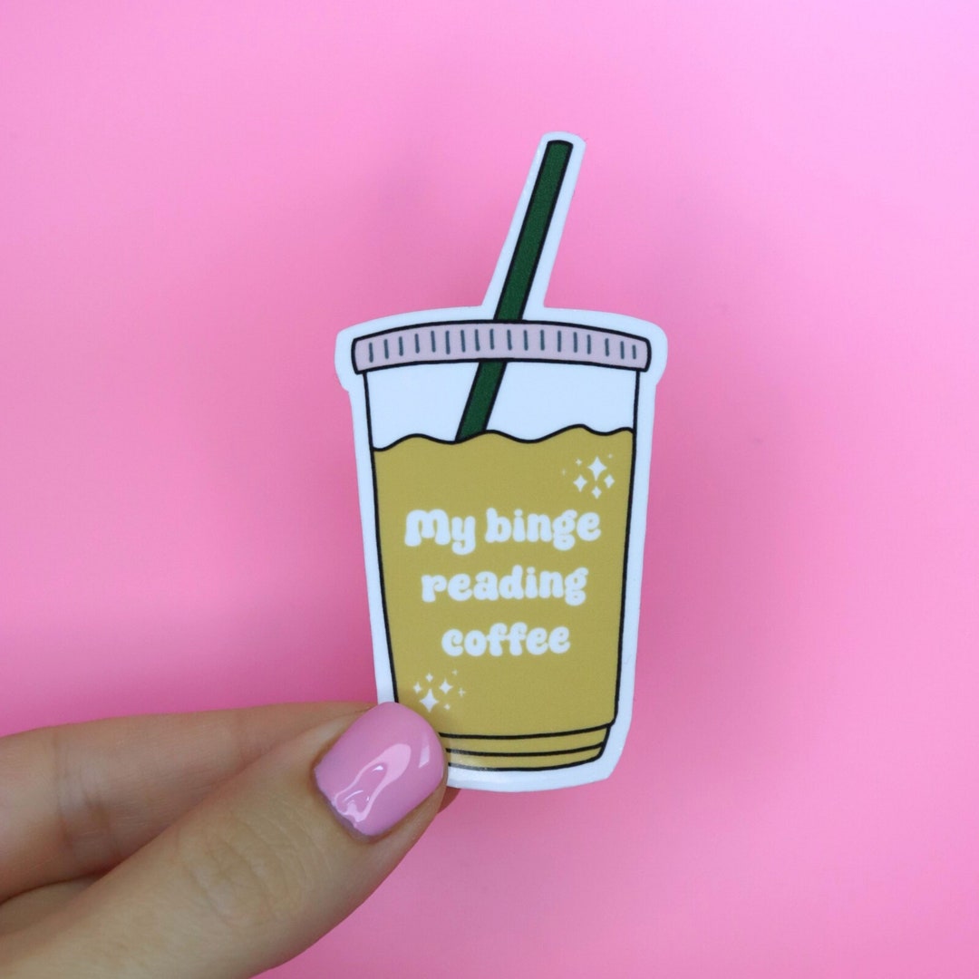 Binge Reading Coffee Bookish Stickers for Kindle, UV Waterproof Book ...