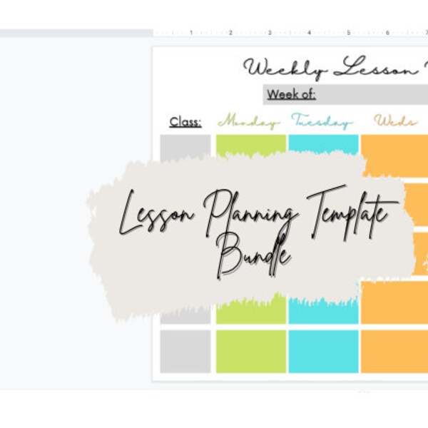 Lesson Plan Template - Etsy