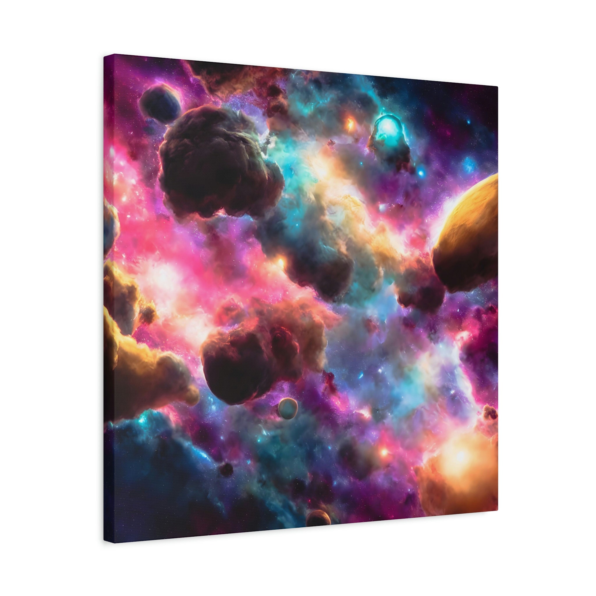 Galaxy Wall Art, Outer Space Wall Art, Space Canvas, Starry Sky, RGB ...