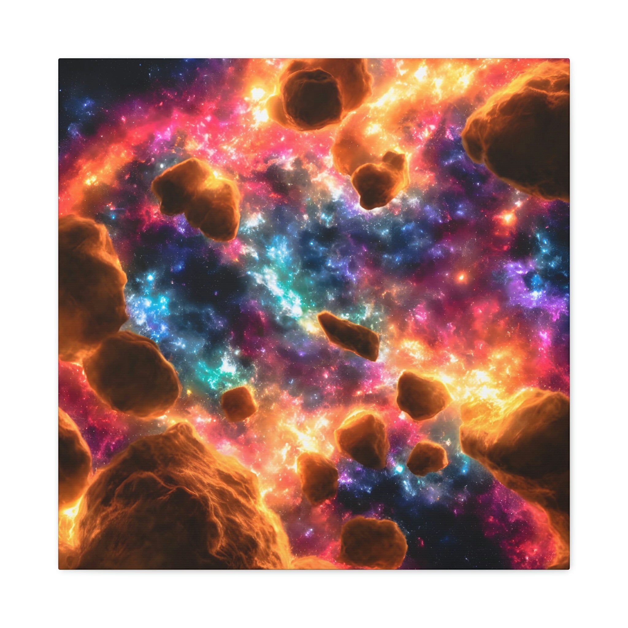 Galaxy Wall Art, Outer Space Wall Art, Space Canvas, Starry Sky, RGB ...