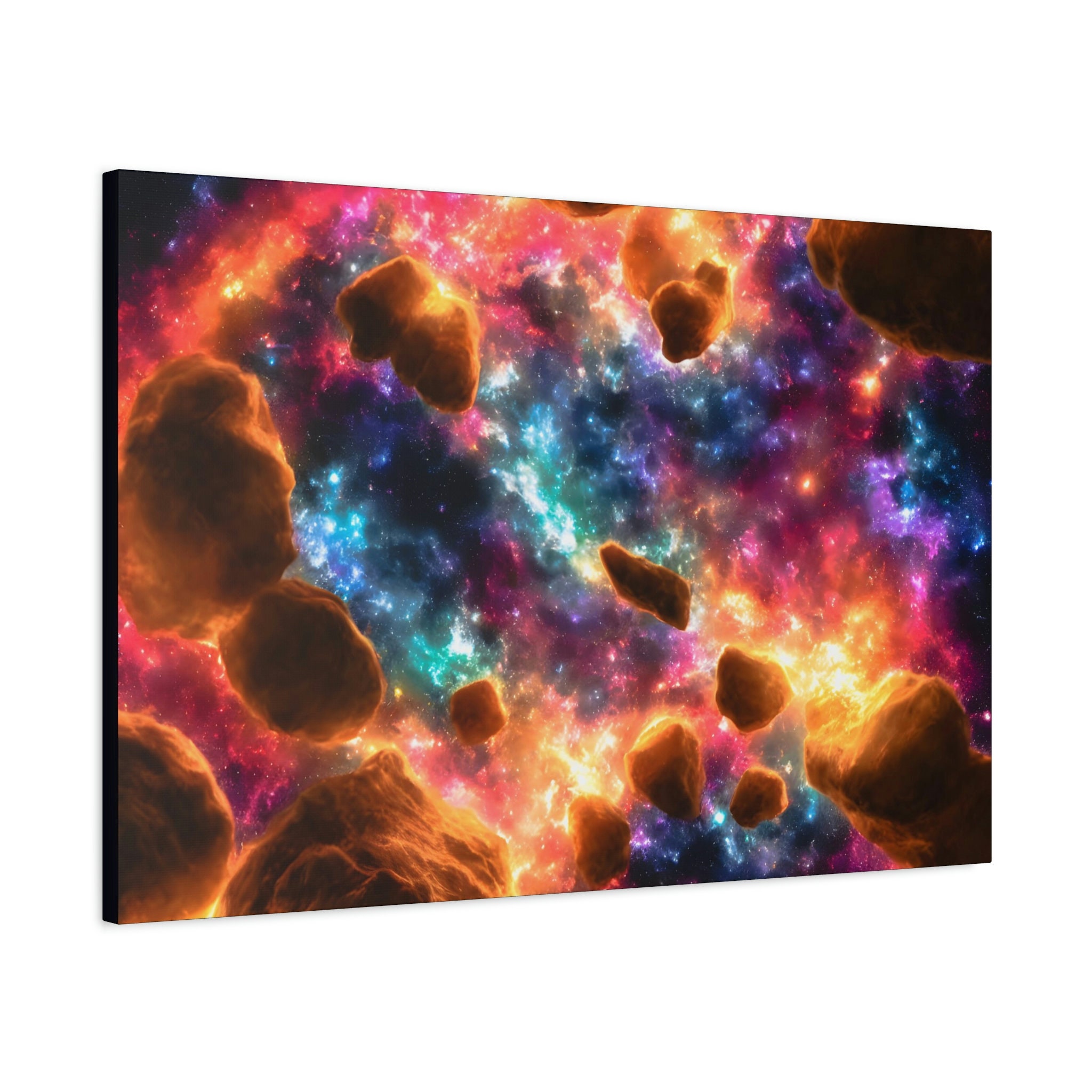 Galaxy Wall Art, Outer Space Wall Art, Space Canvas, Starry Sky, RGB ...