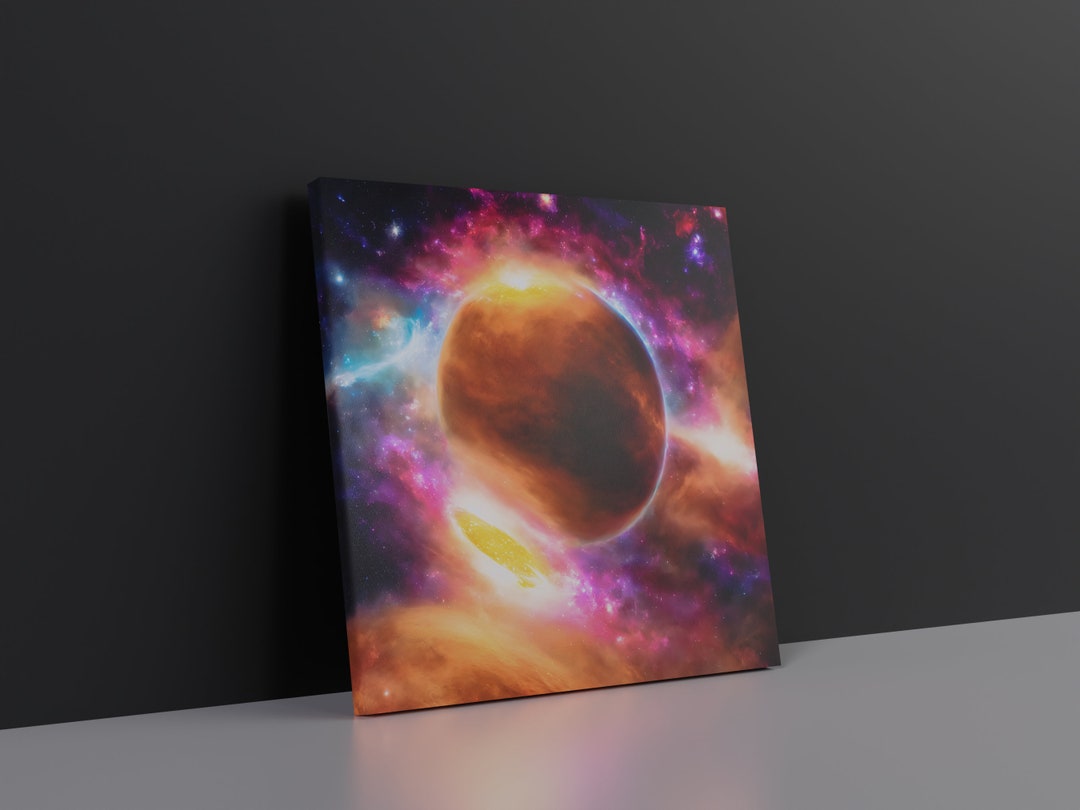 Galaxy Wall Art, Outer Space Wall Art, Space Canvas, Starry Sky, RGB ...