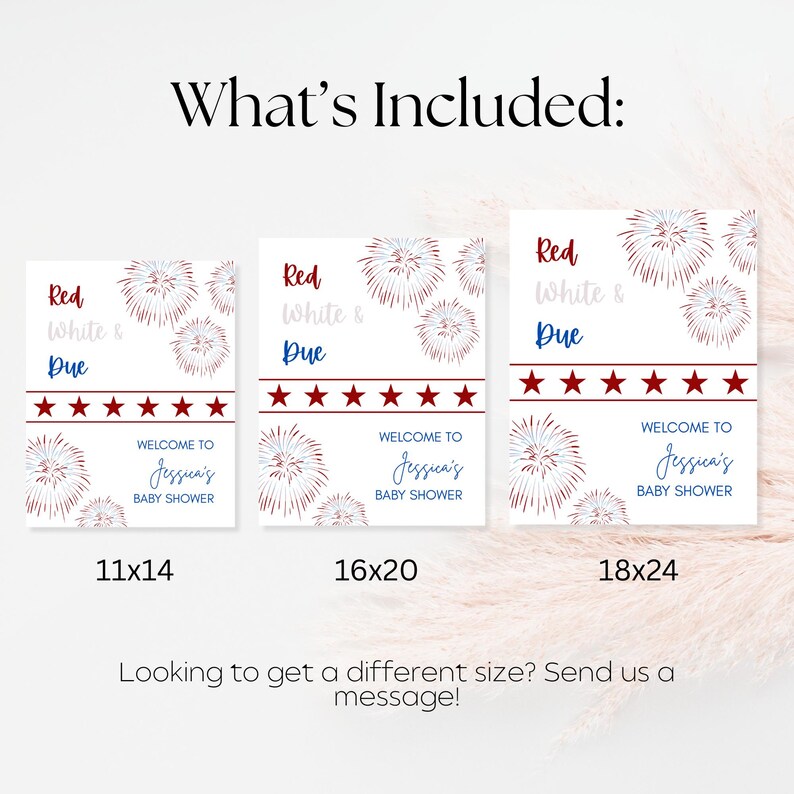 July Baby Shower Welcome Sign, Baby Shower Sign, Welcome to Baby Shower ...